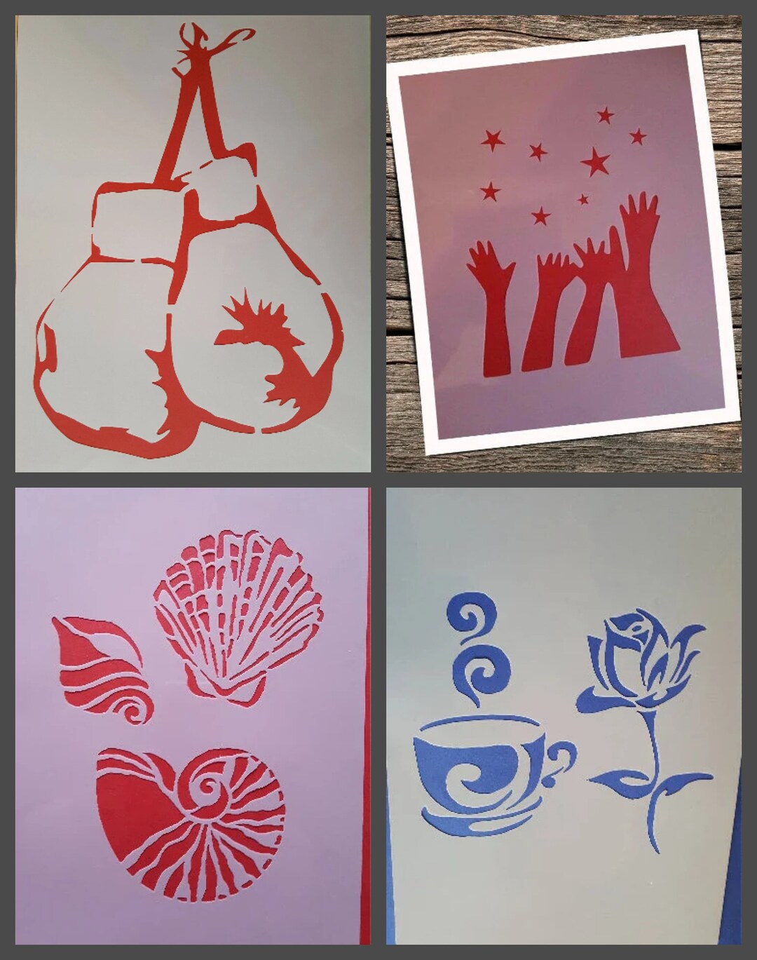 Stencils Boxing Glove Template Wall Decals Airbrush Canvas - Etsy