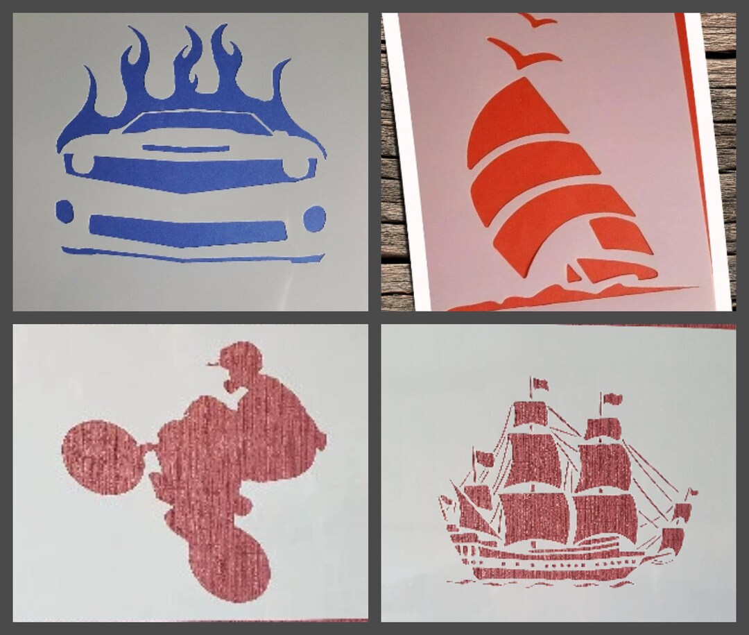 Car Stencils Wall Sticker Stencil Canvas Textile Design Airbrush ...