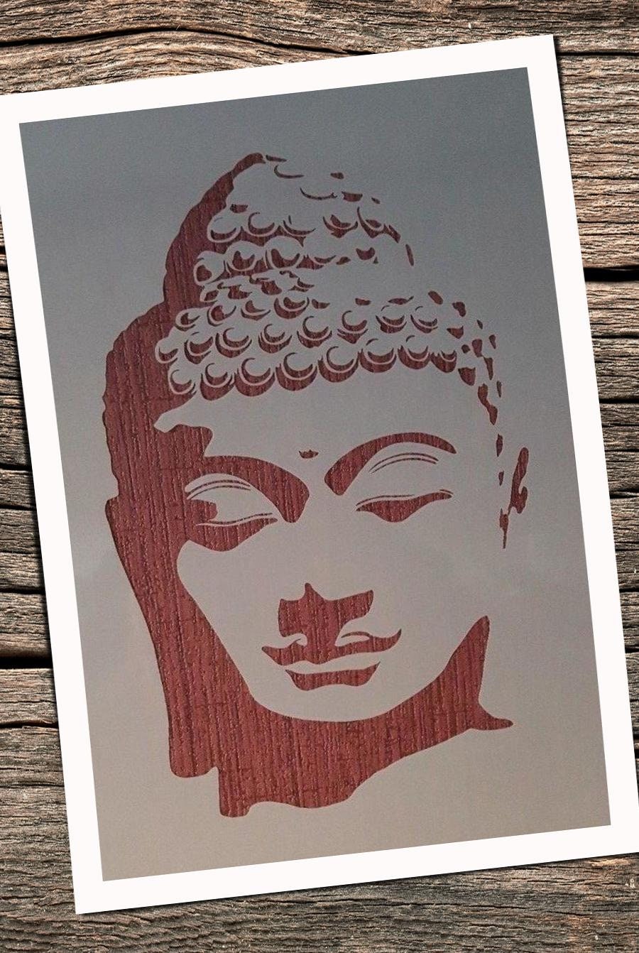 Buddha Face Stencil