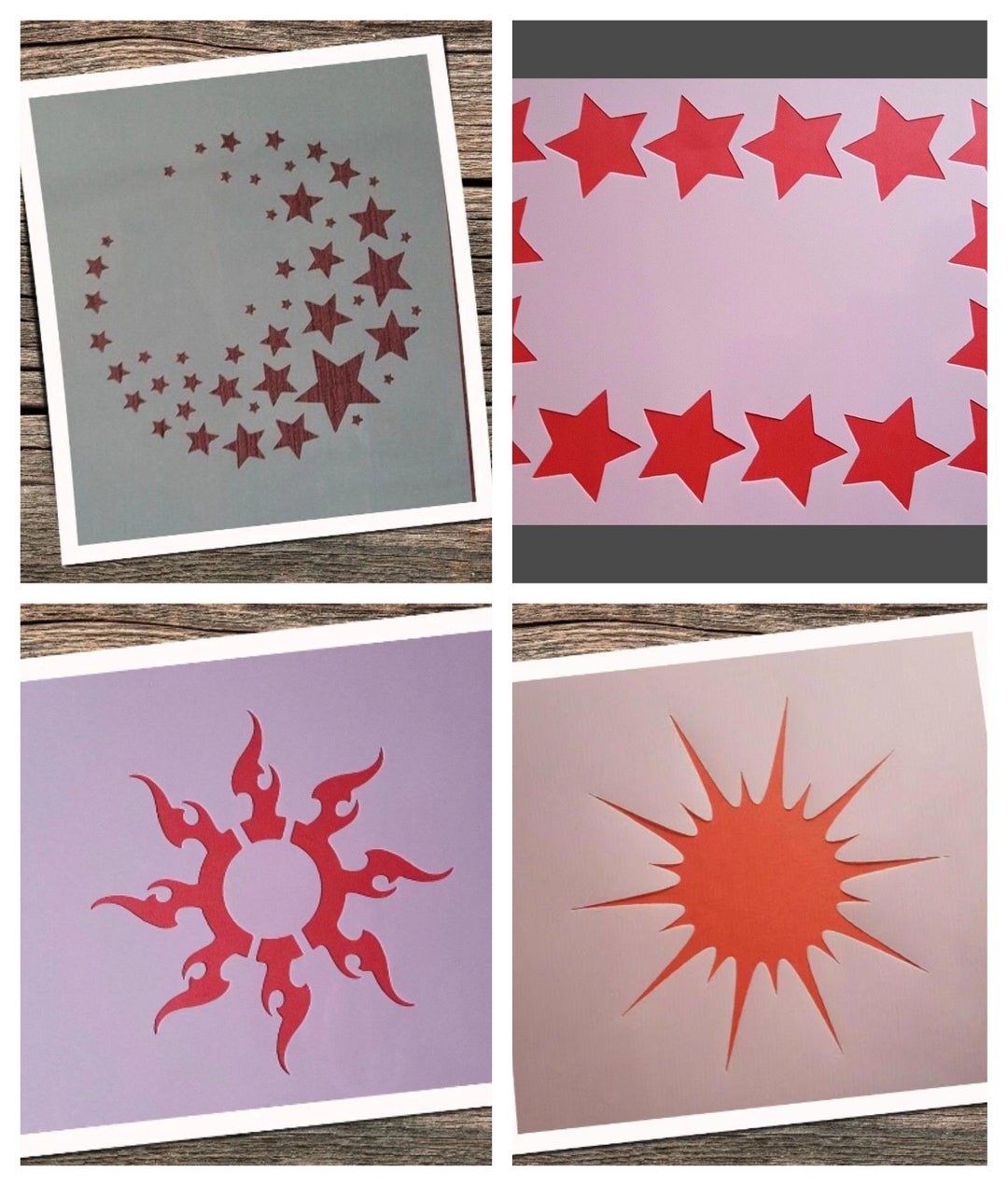 Pattern Stars Stencils Wall Pictures Collage Craft Stencil Lettering ...