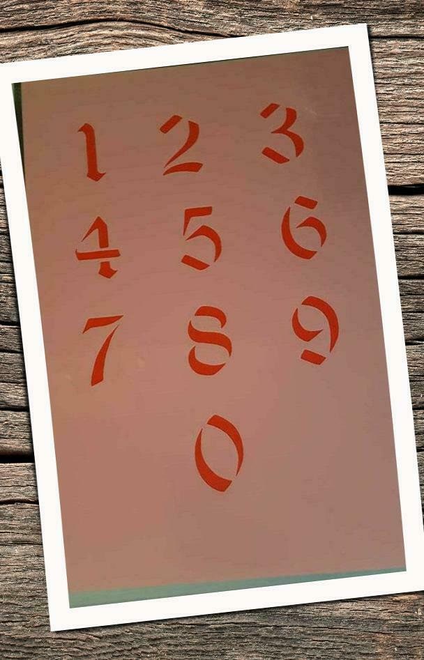 Stencils Numbers Old German Font Stencil Wall Decals Murals - Etsy UK