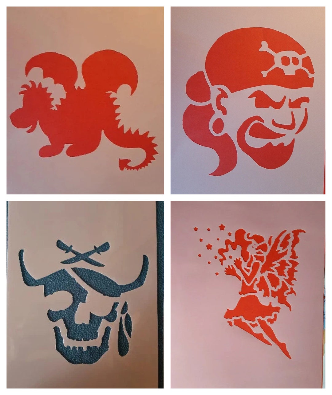 Stencils Dragon Comic Wall Stencils Vintage Craft Stencils Craft ...