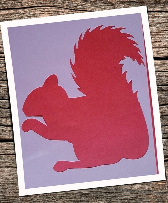 Running Squirrel Stencil