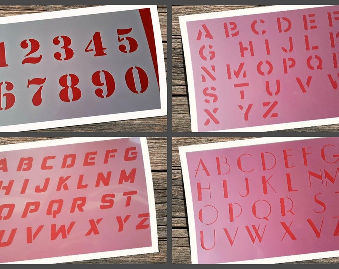 Stencils Numbers 1 0 Digits Wall Tattoo Vintage Tattoo Stencils Stencil ...
