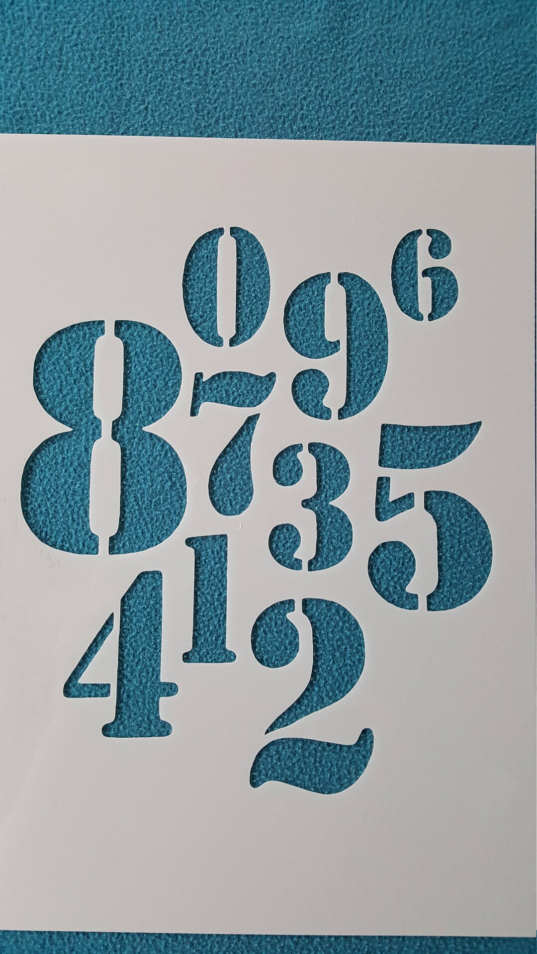 Numbers Digits Stencils Murals Collage Print Number Stencil Font ...