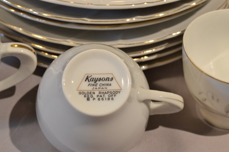 Reduced Price: Kaysons Fine China "golden Rhapsody" Unique Snack & Tea ...