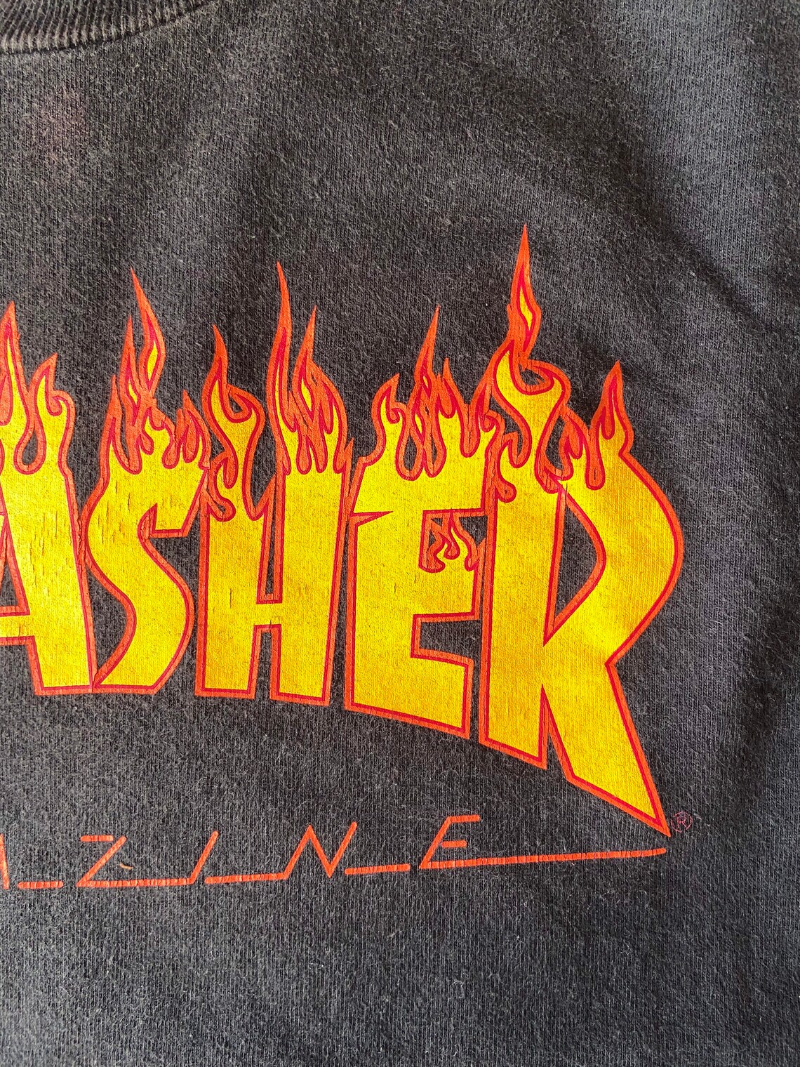 Vintage 90s OG Thrasher Magazine Flame Logo Skates T Shirt / - Etsy