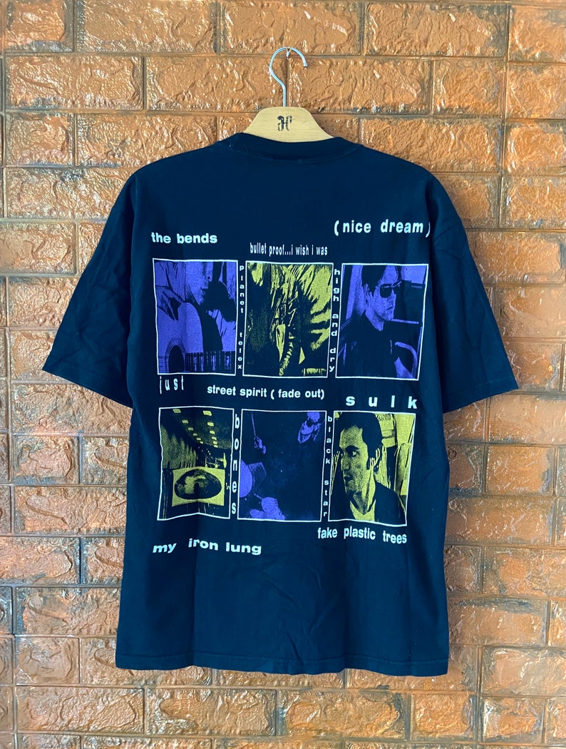 Vintage 90s Radiohead The Bends 1995 Uk Tour Promo T Shirt Etsy