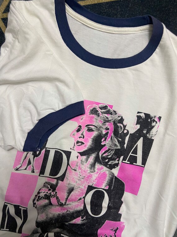 Vintage 00s Madonna Photoprint Pop Icon Ringer Style … - Gem