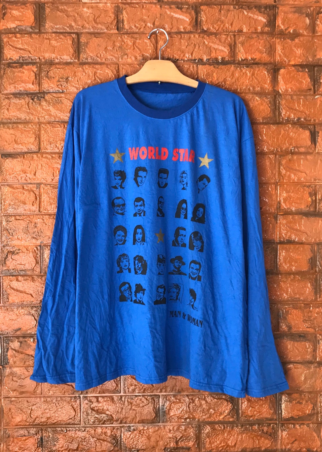 Vintage 00s World Famous Icon pop Star Sketch Art T Shirt / 90s Fashion ...