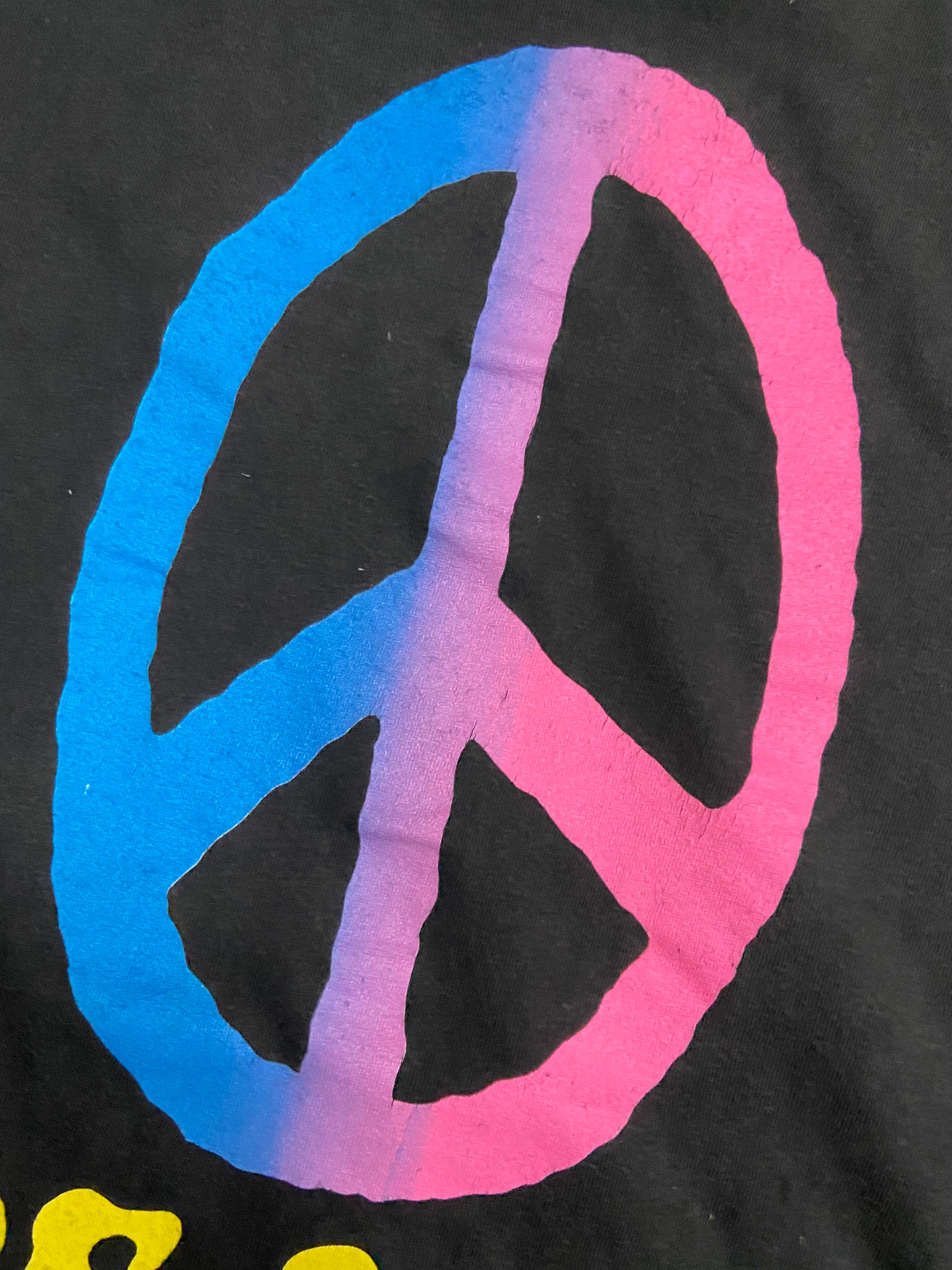 Vintage 90s Peace Logo Hippie Art T Shirt / Acid House - Etsy