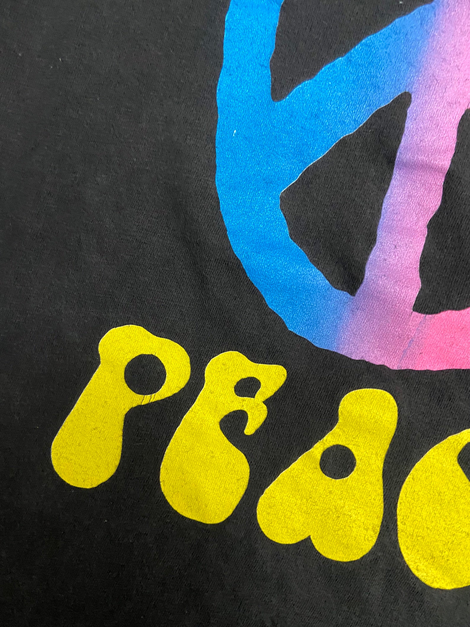 Vintage 90s Peace Logo Hippie Art T Shirt / Acid House - Etsy