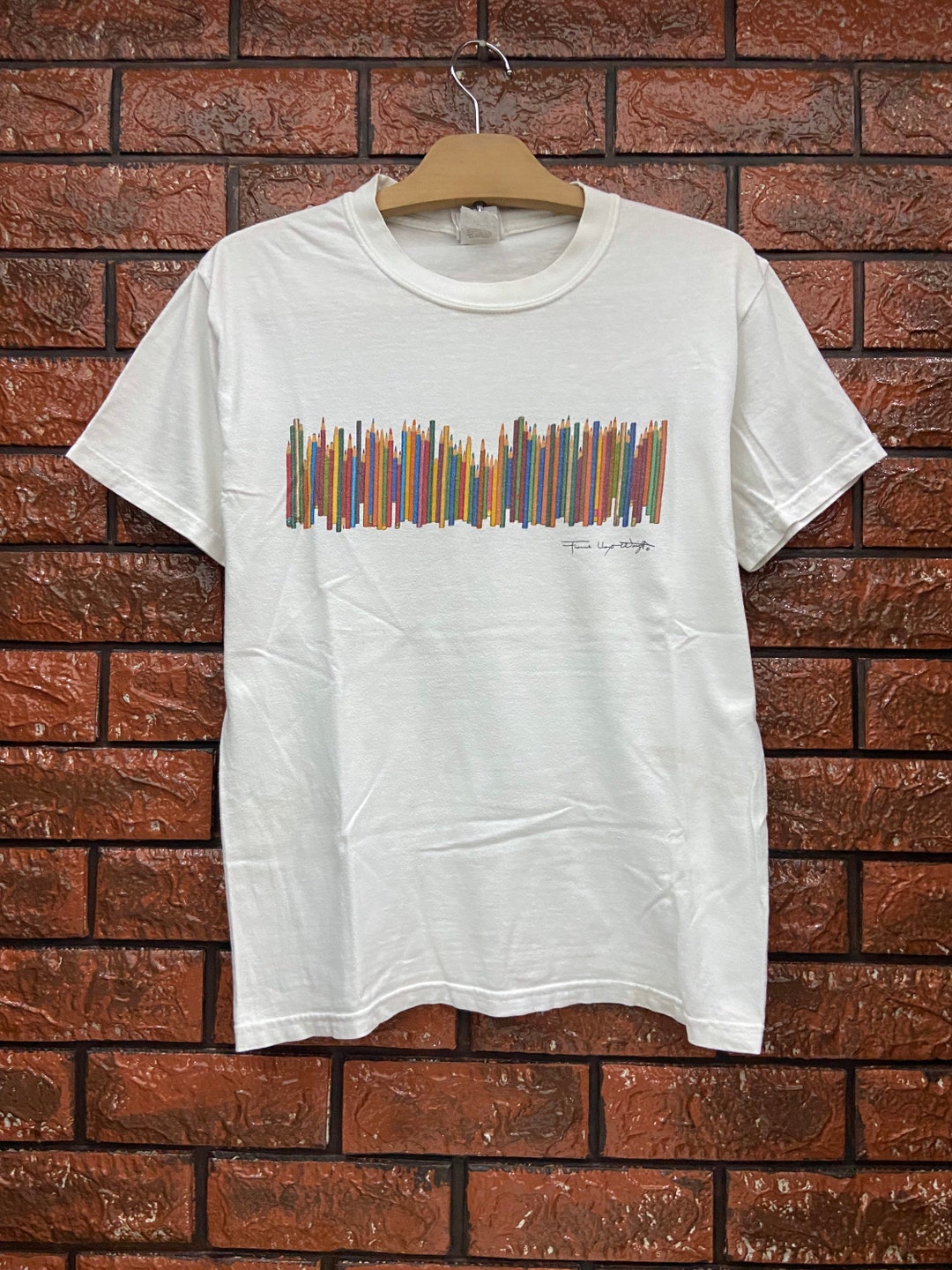 Vintage 00s Frank LLoyd Wright Architektur Kunst T Shirt / Le Corbusier ...
