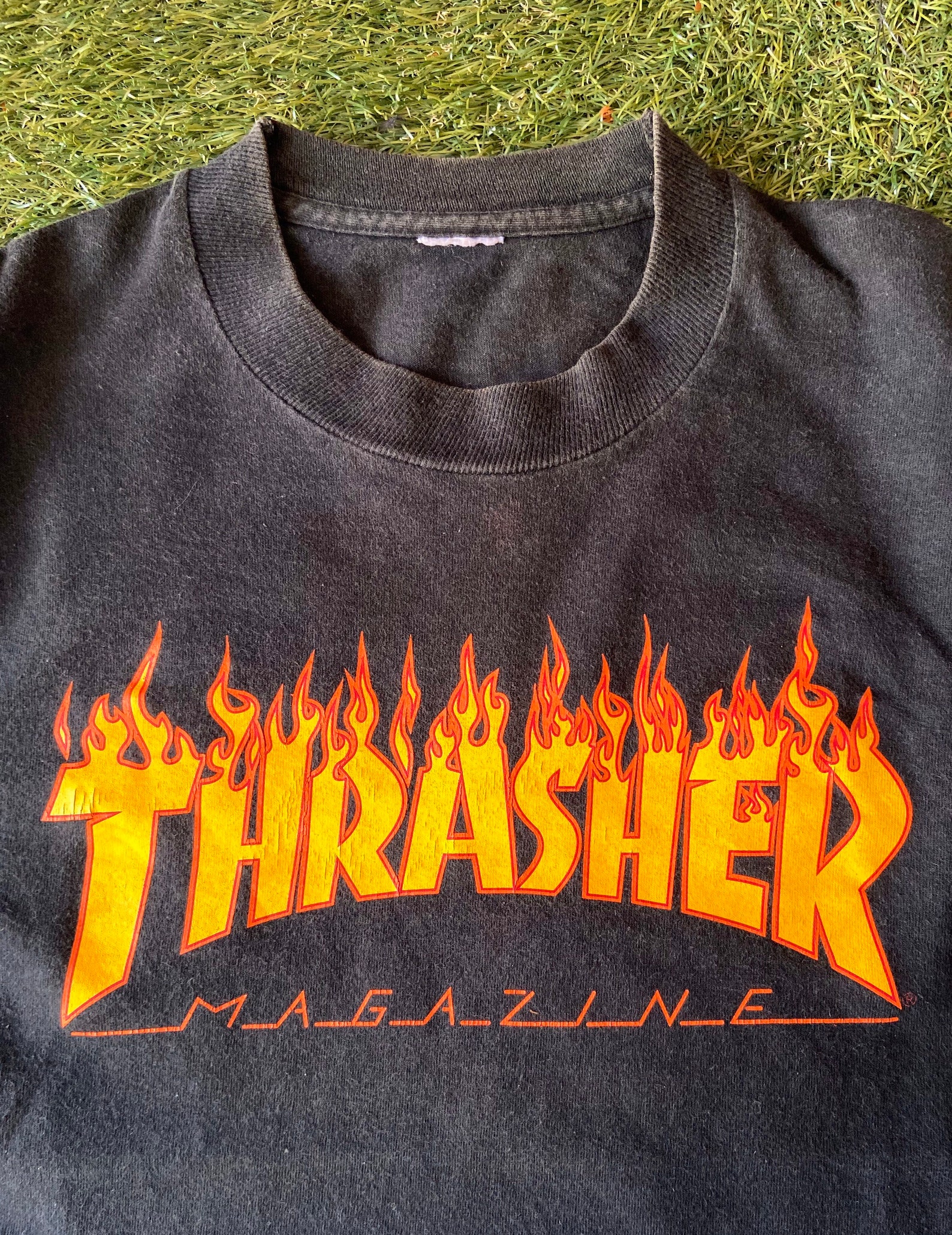 Vintage 90s OG Thrasher Magazine Flame Logo Skates T Shirt / - Etsy