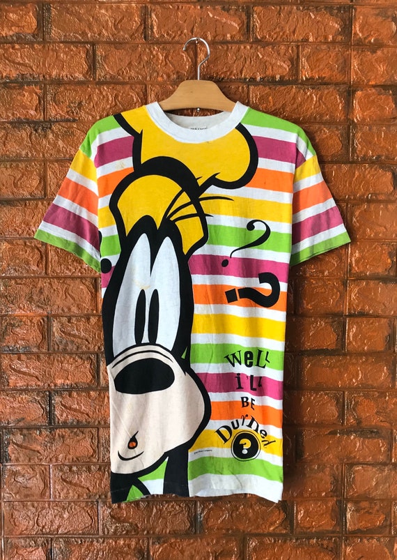 Vintage 90s Goofy American Animated Cartoon Multicolor Striped | Etsy