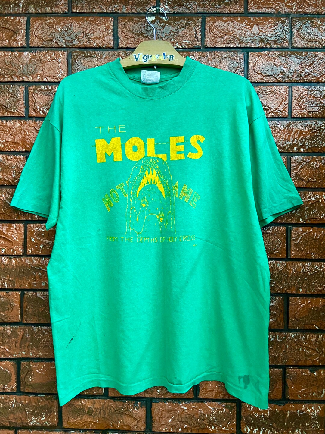 Vintage 80s Rare the Moles Psychedelic Art Rock Punk Band T Shirt / New ...