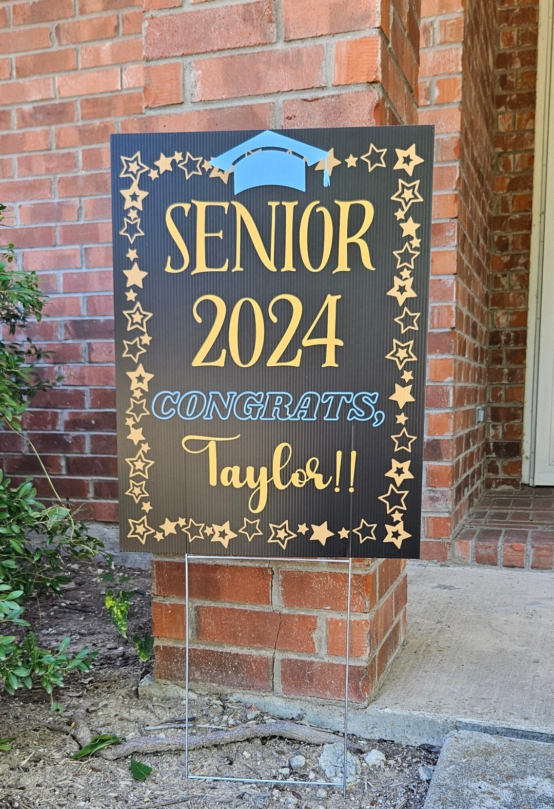 Senior Yard Sign, Plastic Yard Sign Senior Class, Personalized Senior ...