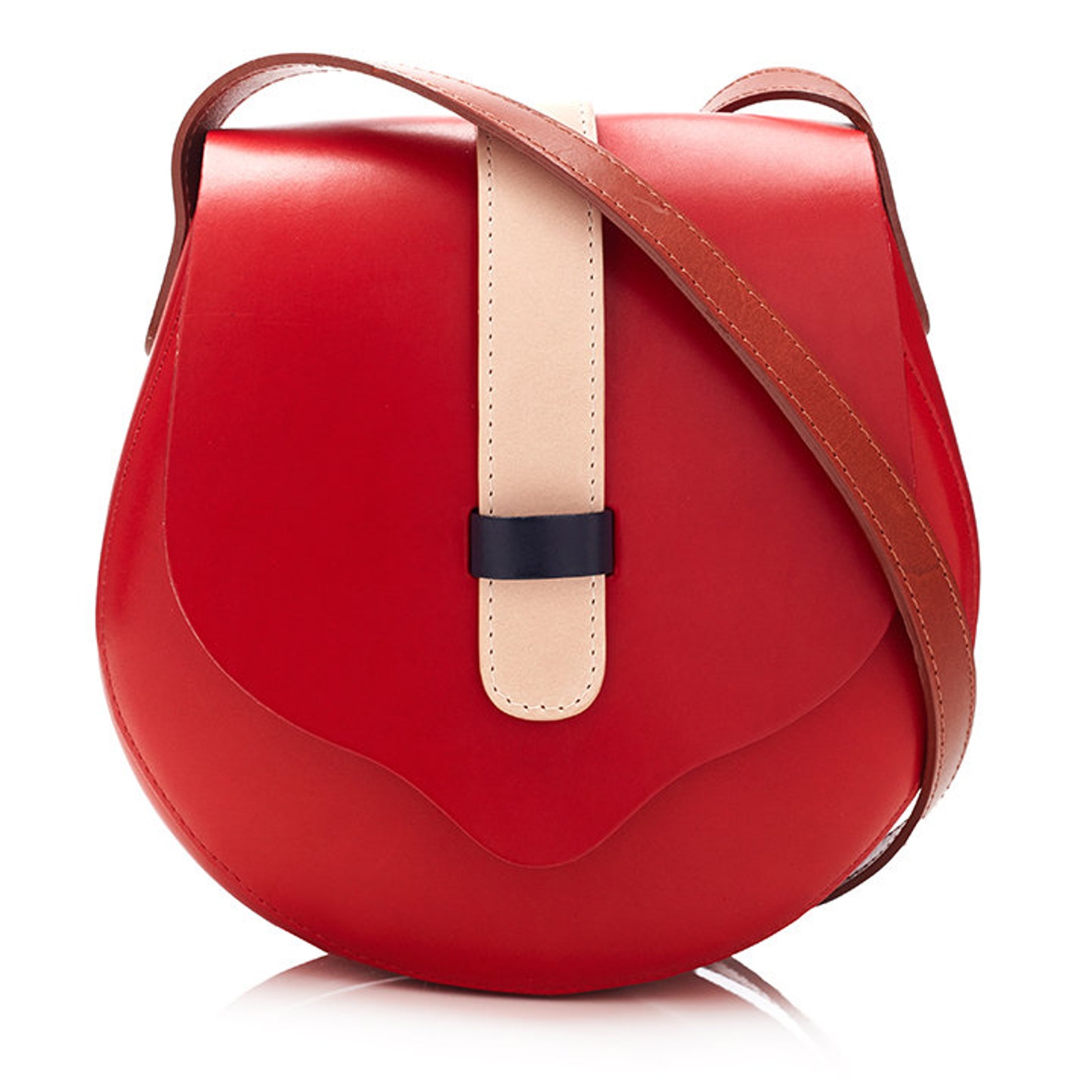 Red Cross Body Bag | Leather Bag Shoulder Bag | Cross Body Bag | British Made Handbag ...