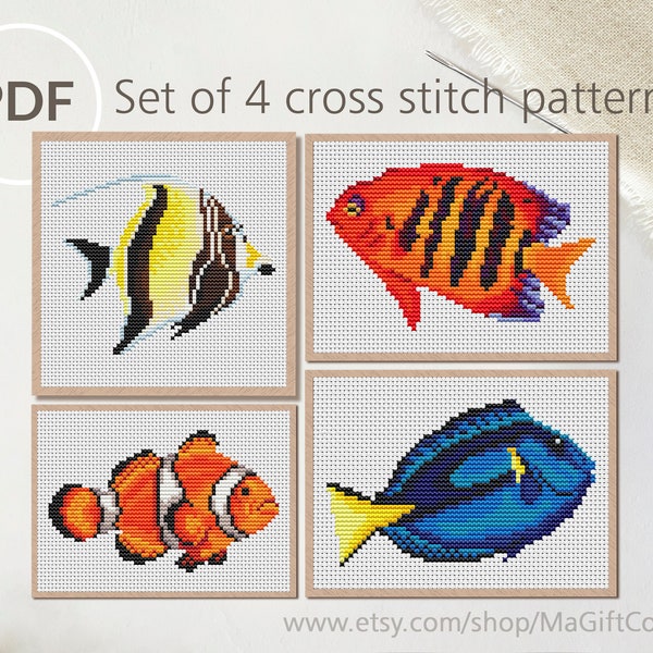 Fish Cross Stitch Pattern - Etsy