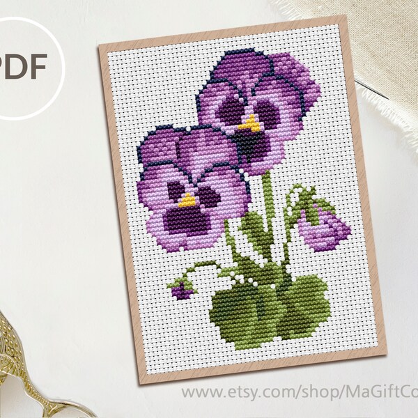 Violets Cross Stitch - Etsy