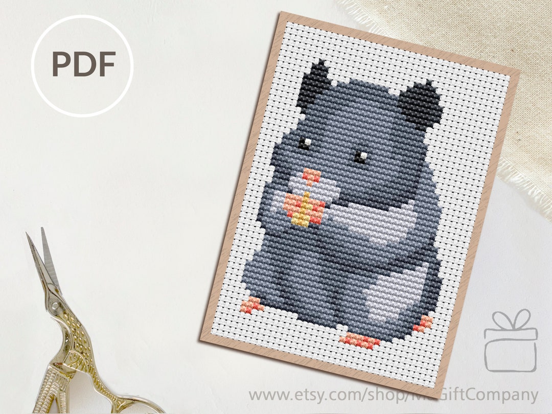 Hamster Pet Cross Stitch Pattern Grey Dwarf Hamsters Small - Etsy