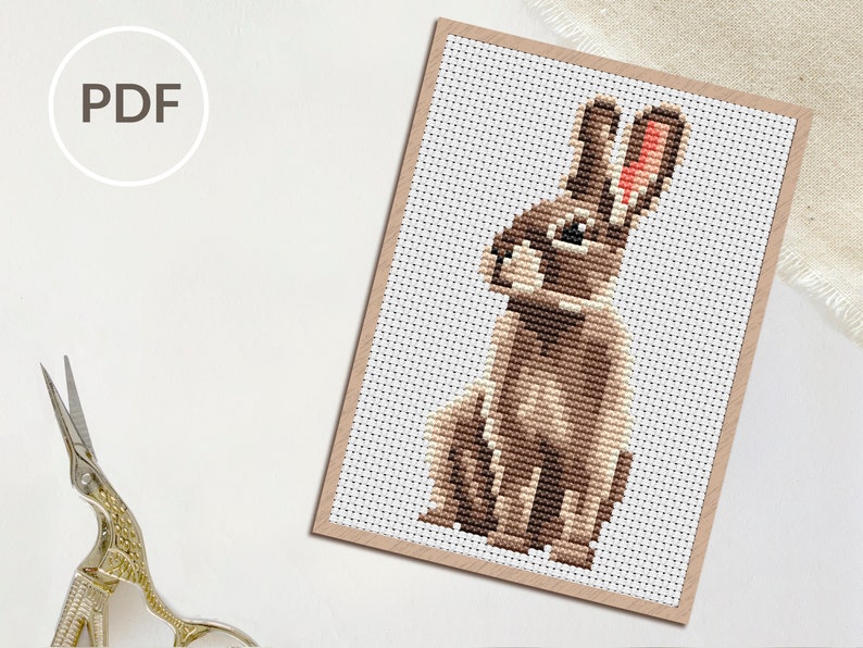 Hare Cross Stitch Embroidery Pattern Mammals Embroidery - Etsy