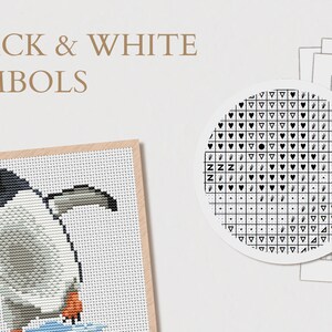 Gentoo Penguin Embroidery Pattern, Cross Stitch Primitive Design ...
