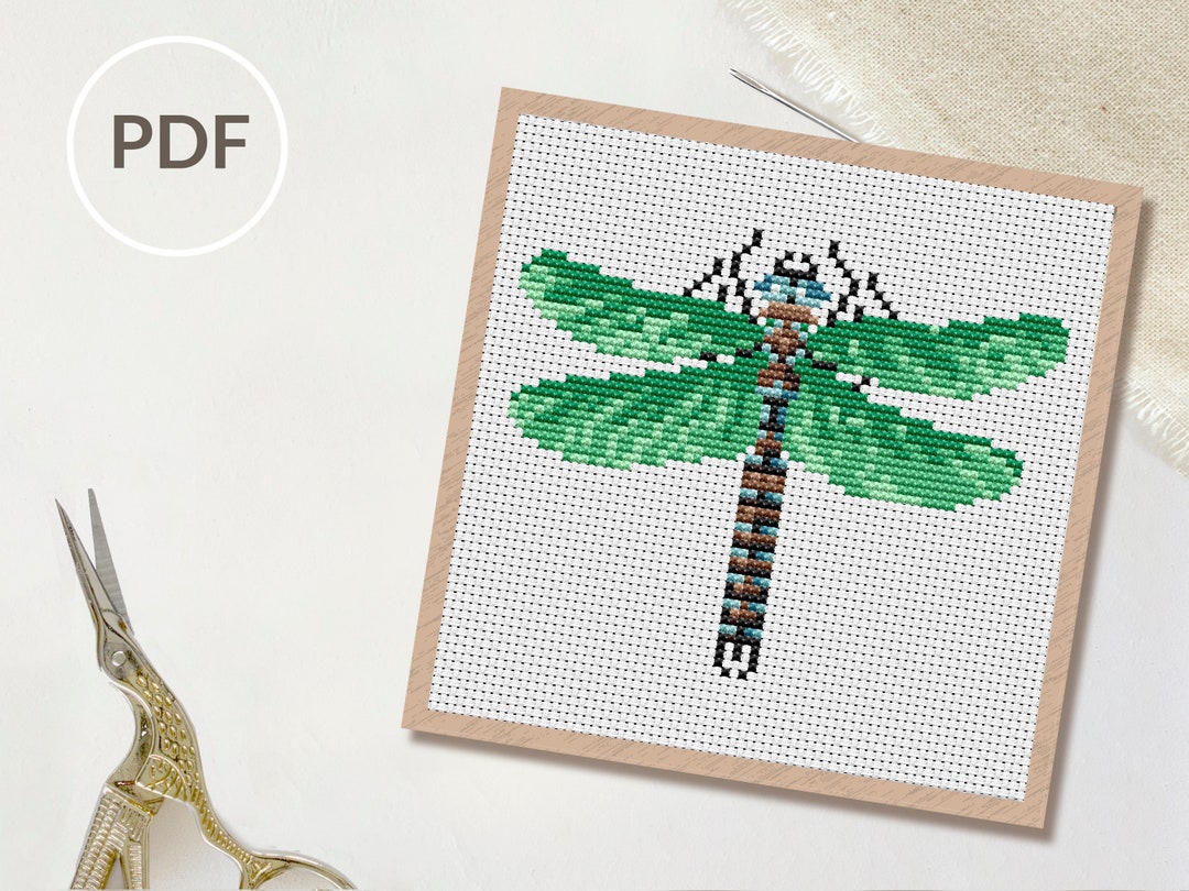 Southern Hawker Dragonfly Cross Stitch Pattern Small Incest - Etsy