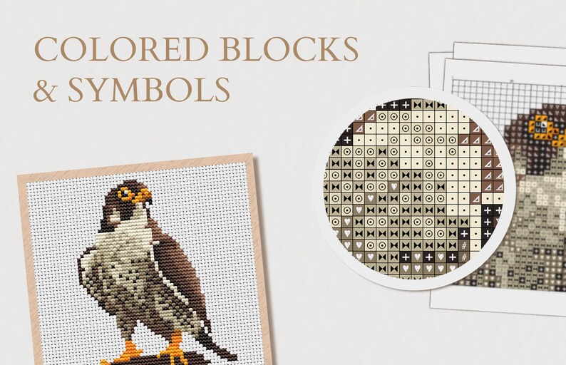 Bat Falcon Cross Stitch Pattern, Bird of Prey Patterns, Predatory Birds ...