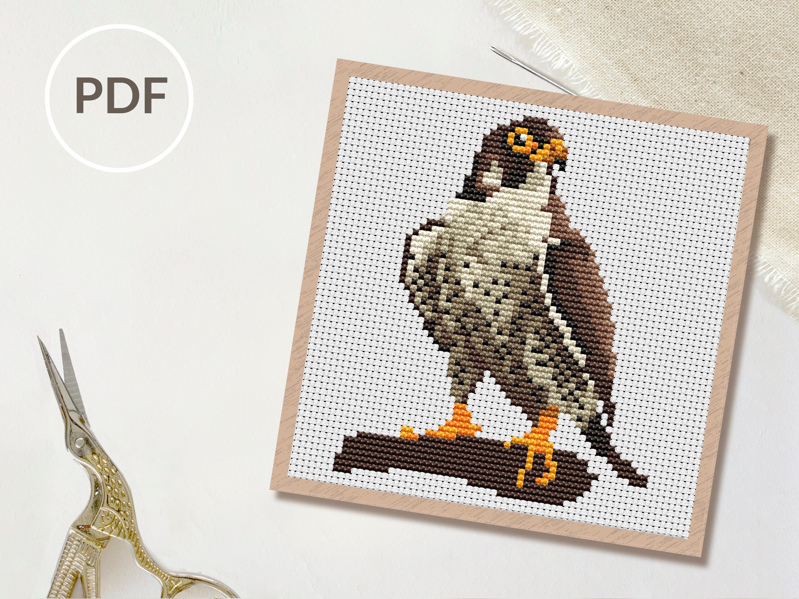 Bat Falcon Cross Stitch Pattern, Bird of Prey Patterns, Predatory Birds ...