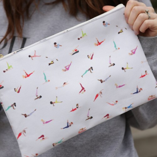 Yoga Pilates Mat Bag Basic Canvas Tote With Mat Carrier Pocket | Etsy ...