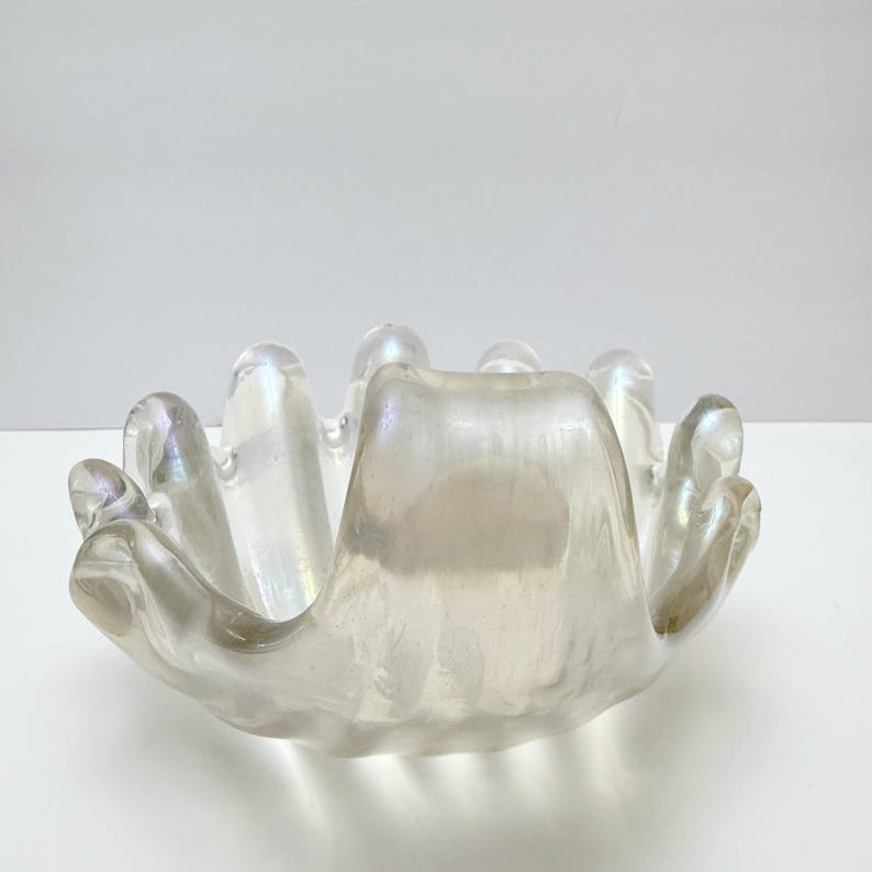 Vintage Ercole Barovier Toso Murano Iridescent Art Glass Clam Shell ...