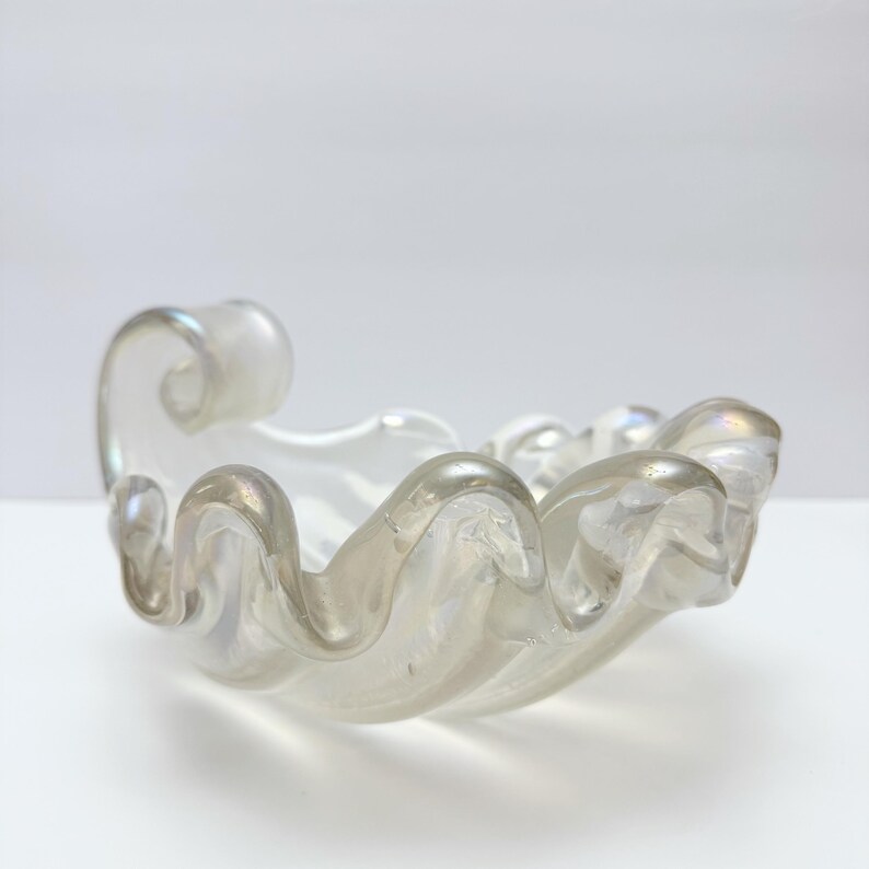 Vintage Ercole Barovier Toso Murano Iridescent Art Glass Clam Shell ...