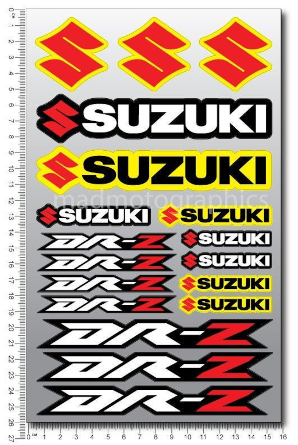 Suzuki DR-Z Motorcycle Stickers Moto Cross Enduro Decals DRZ | Etsy