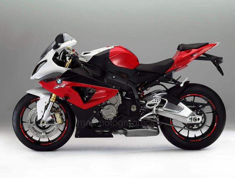 S1000RR Hp4 bmw motorcycle wheel stickers set decals rim | Etsy