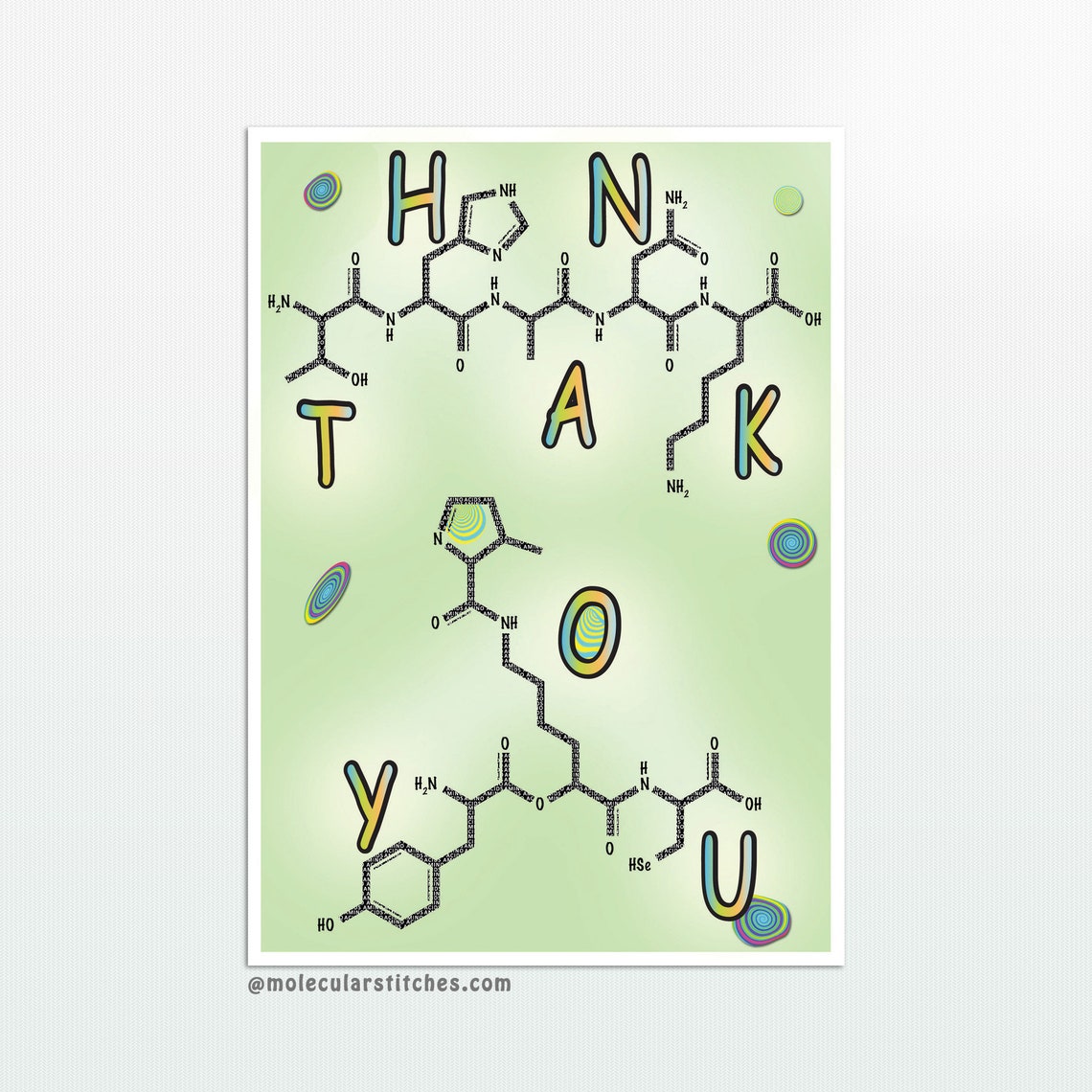 Chemistry thank you card science thank you card printable | Etsy