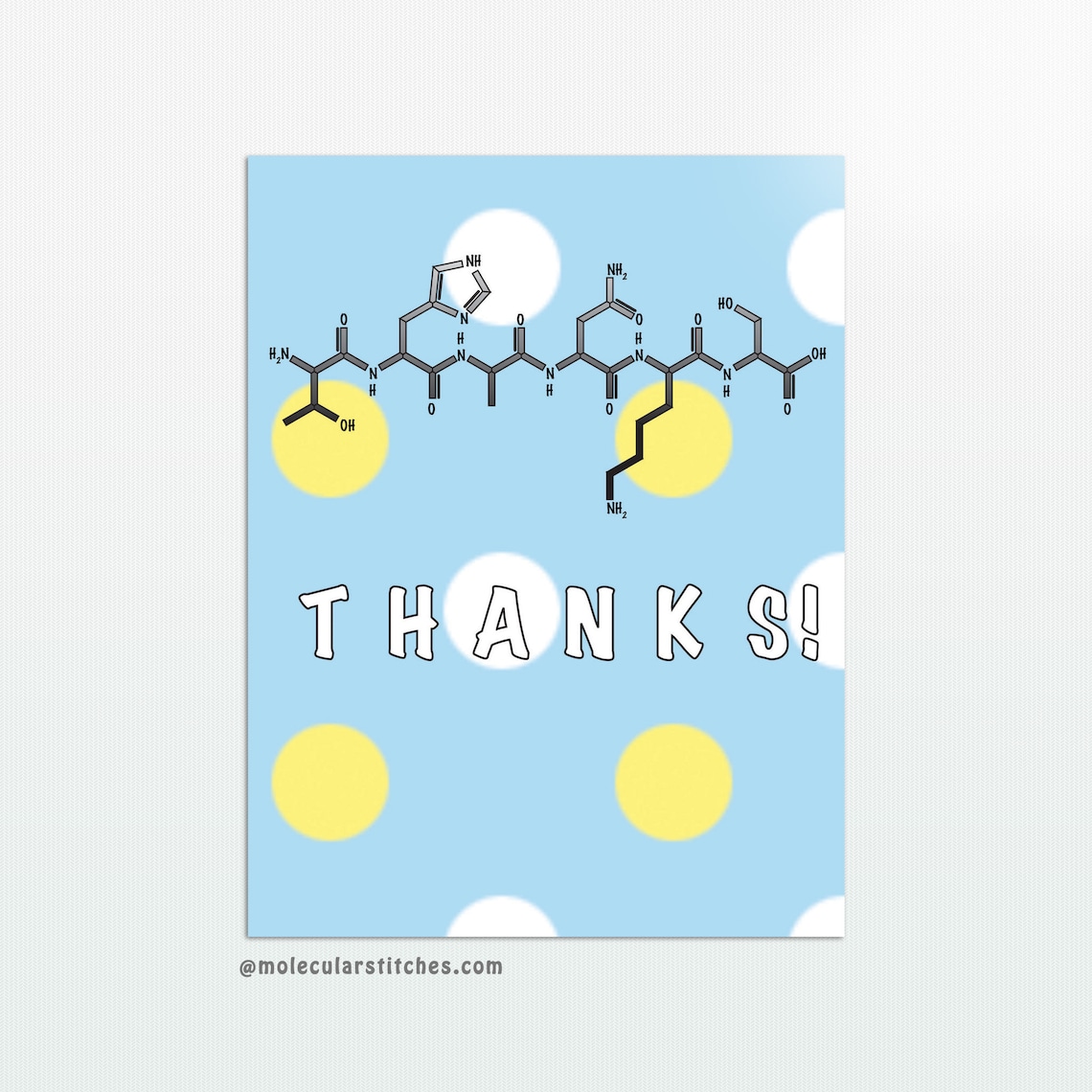 Science thank you card chemistry thank you card science | Etsy