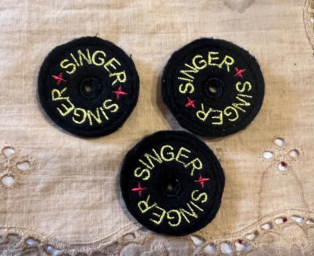 Vintage Singer Spool Caps, Featherweight or Vintage Sewing Machine, Set ...