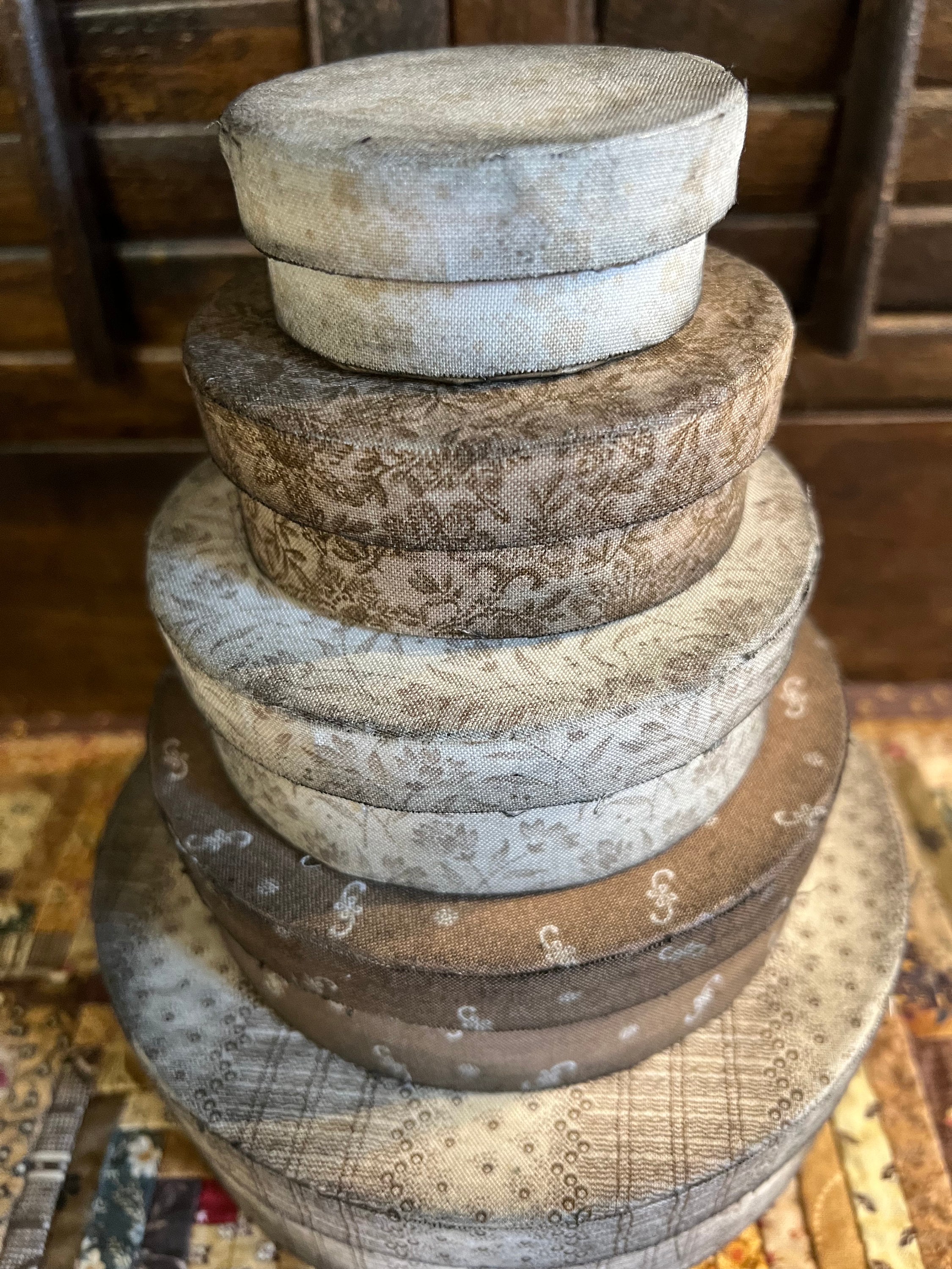 Pantry Boxes, Brown, Taupe, Beige, Civil War Reproduction Fabrics ...