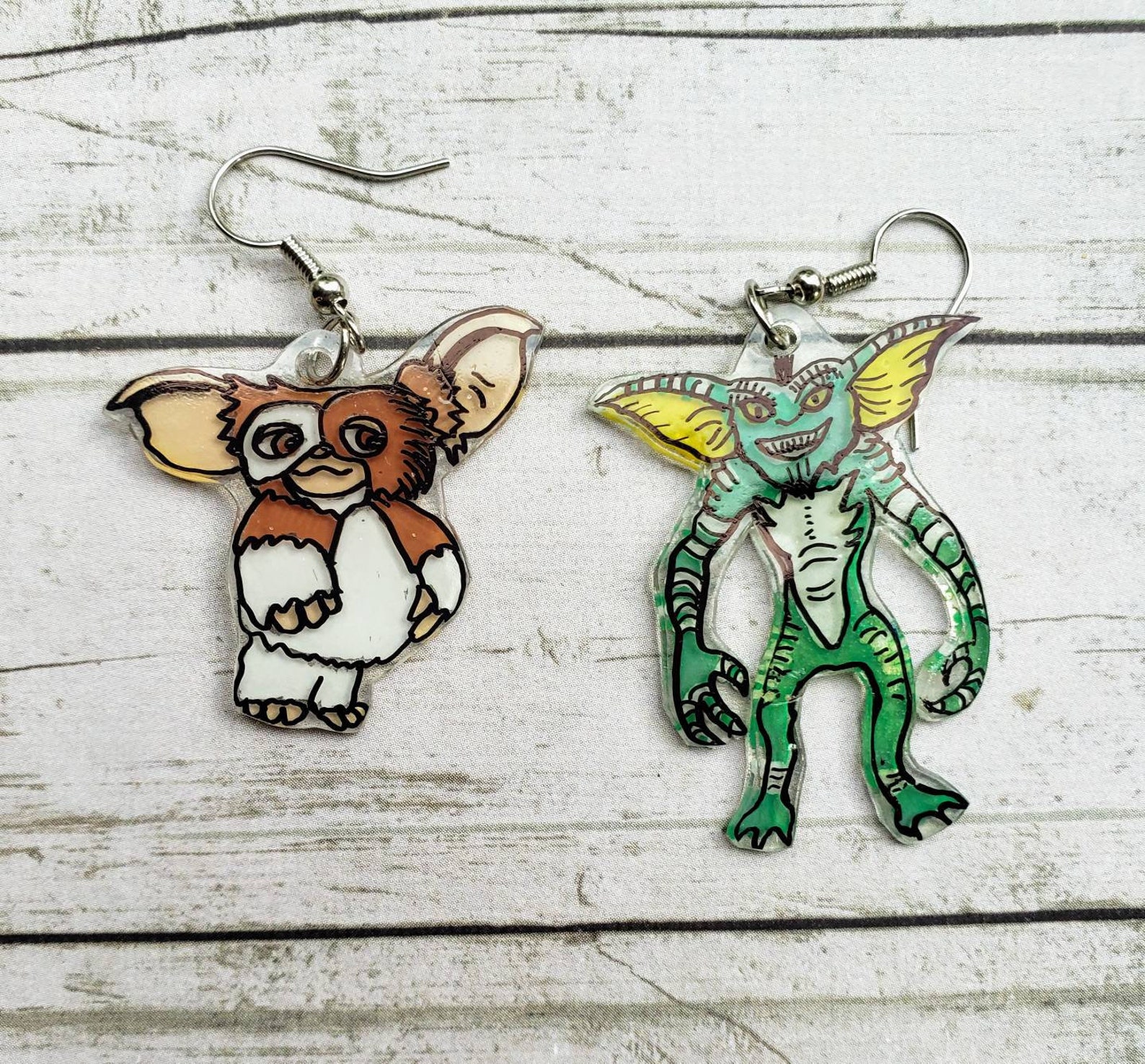 Gremlins Mismatched Earrings. Gizmo Earrings. Spike Earrings. - Etsy