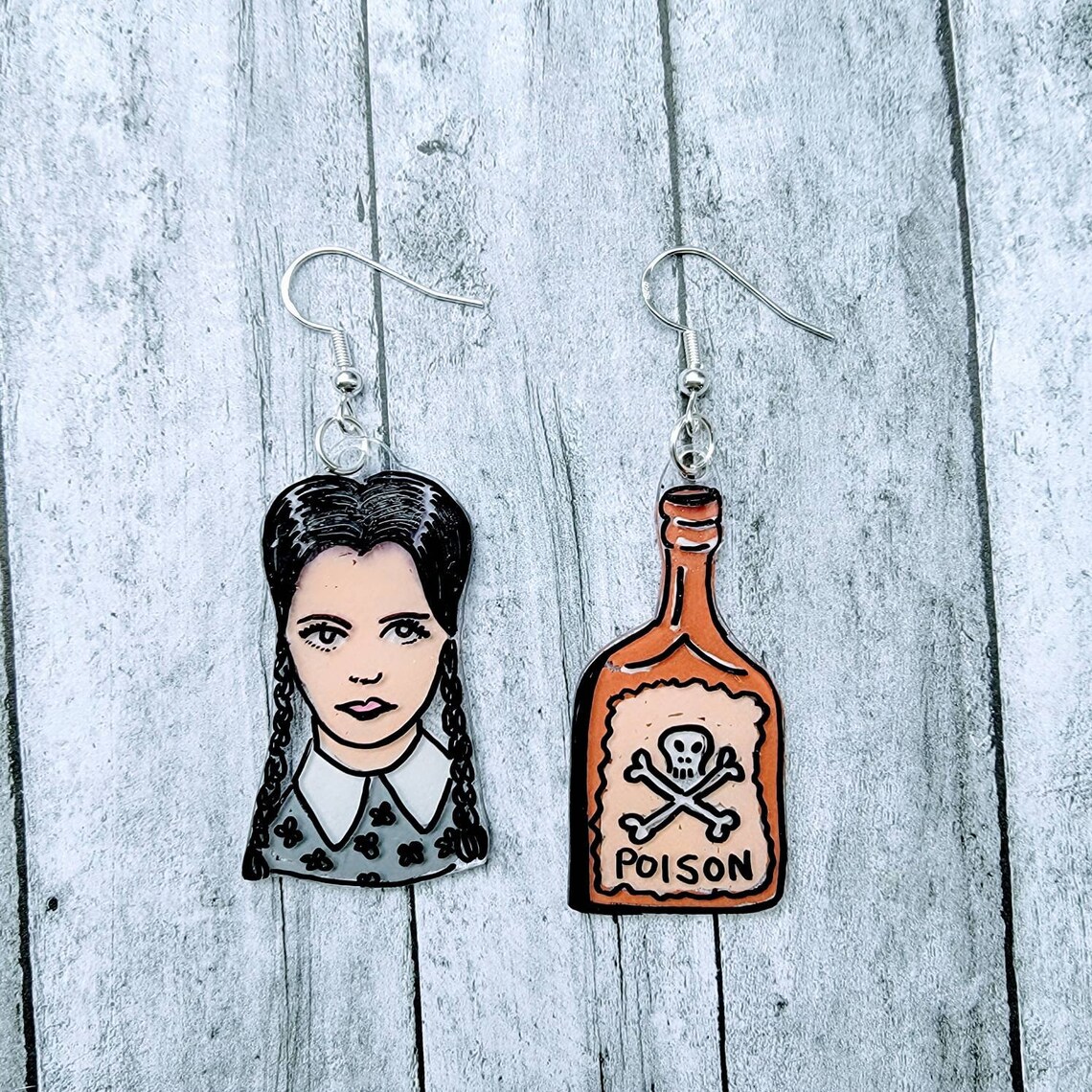 Wednesday Addams Earrings. - Etsy
