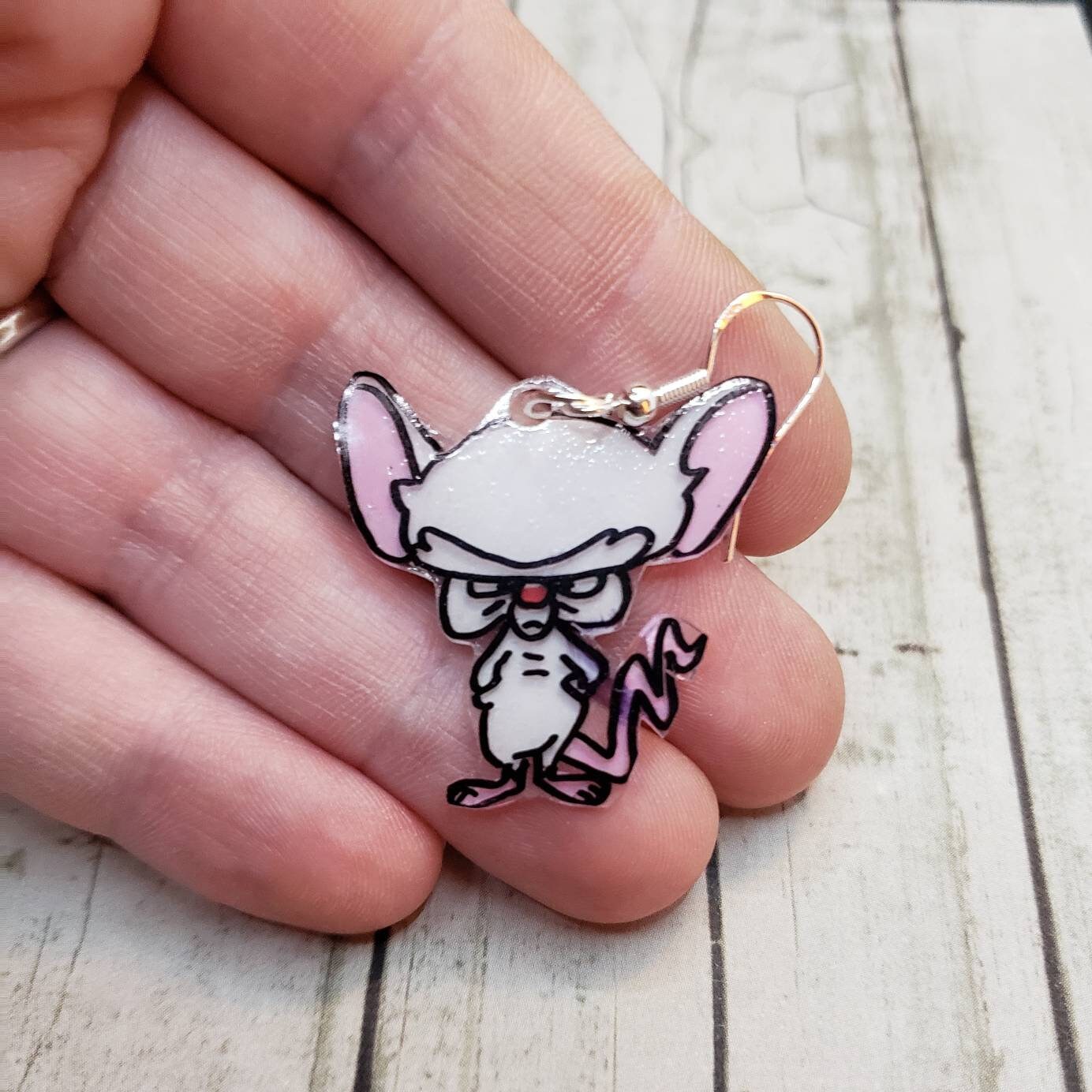 Pinky and the Brain Earrings. Shrinky Dink Earring Set. | Etsy