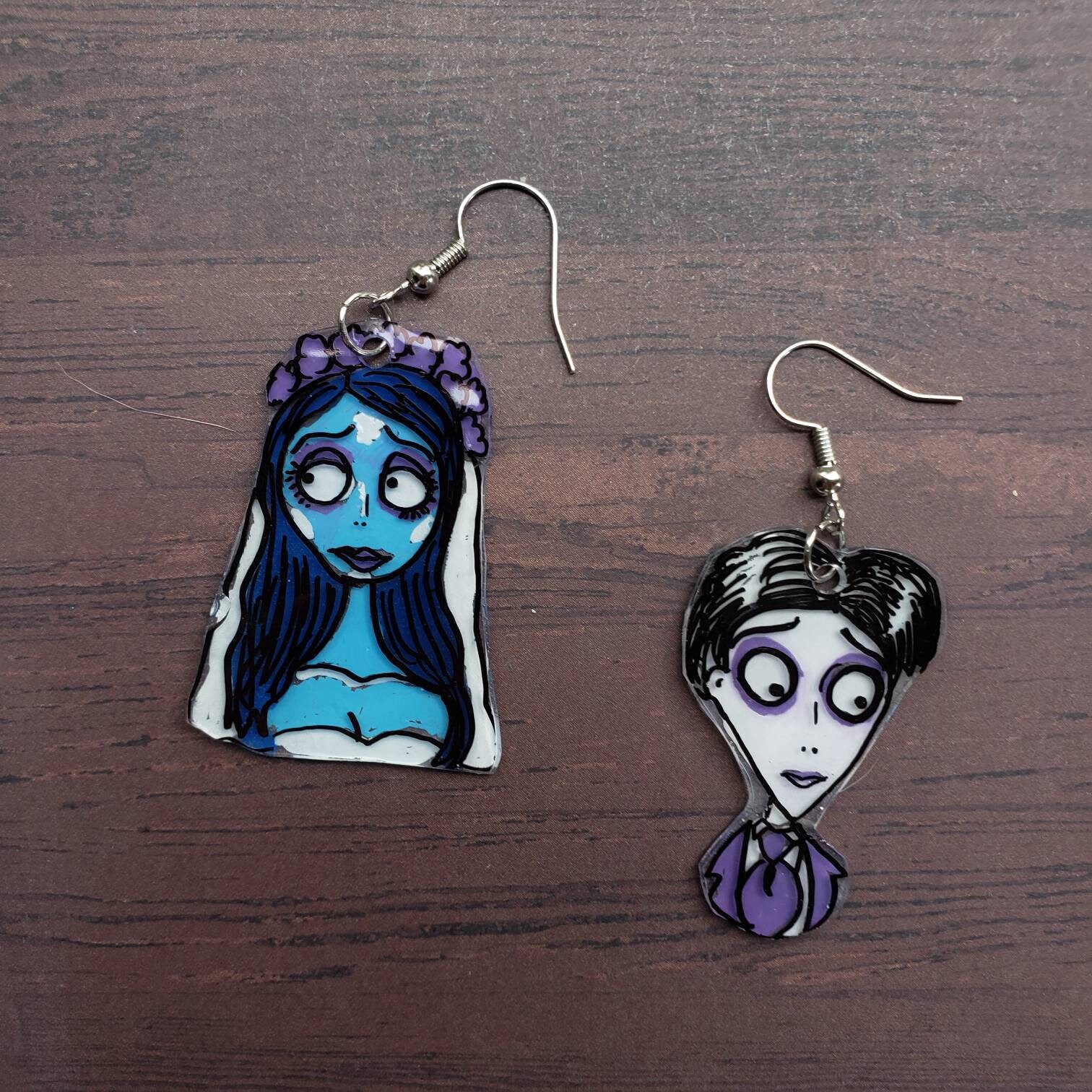 The Corpse Bride Earrings Set. Halloween Earrings. Victor and | Etsy