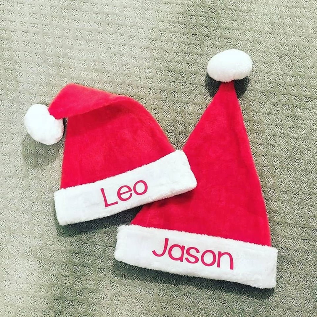 Personalized Santa Hat/holiday/santa Hat - Etsy