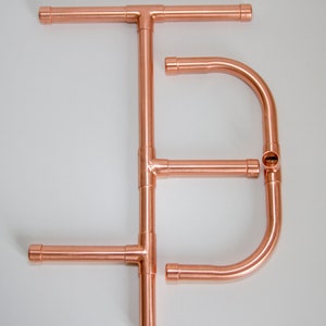 Copper Jewellery Stand / Display Made From Copper Pipe Fittings - Etsy