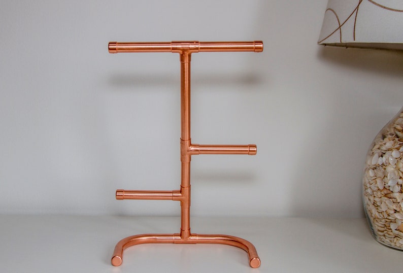 Copper Jewellery Stand / Display Made From Copper Pipe | Etsy