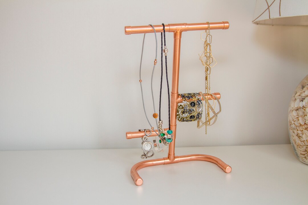 Copper Jewellery Stand / Display Made From Copper Pipe - Etsy