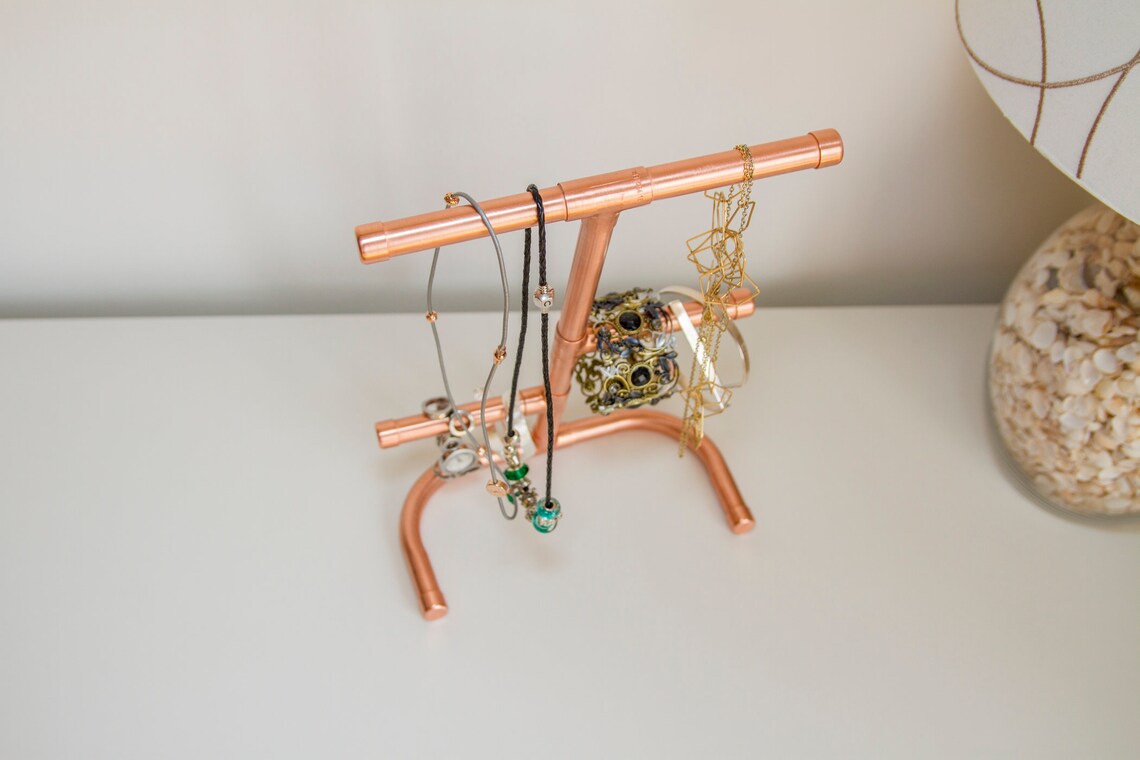 Copper Jewellery Stand / Display Made From Copper Pipe | Etsy