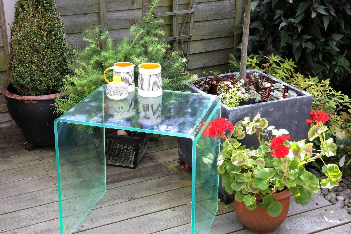 Clear Glass Effect Perspex ® Acrylic Side Table | - Etsy UK
