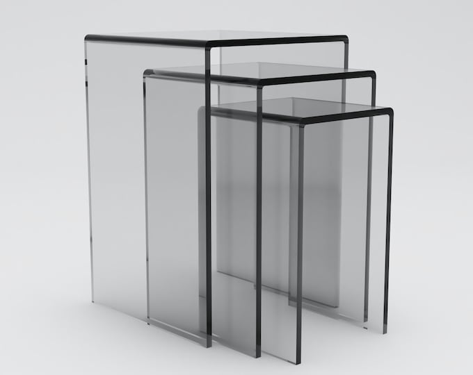 Acrylic Tower Side Tables in 3 Sizes Perspex End Tables. SAVE 20% TODAY ...